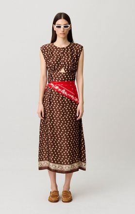 Claudie Pierlot Langes bedrucktes Kleid