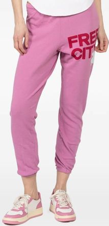 Freecity logo-print track pants - Rosa
