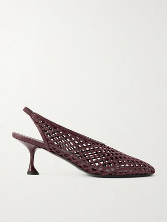 Proenza Schouler Escarpins &Agrave; Brides Arri&egrave;re En Cuir &Agrave; D&eacute;coupes Tee - Bordeaux