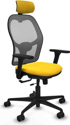 Piqueras y Crespo Ergonomischer Stuhl aus Pc mit 3D-Armlehnen, h&ouml;henverstellbarer Lendenwirbelst&uuml;tze und h&ouml;henverstellbarem Kopfteil und Neigungsverstellung, ausgestatt