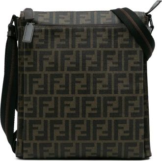 Fendi sac à bandoulière en toile enduite à motif Zucca (2010-2025) - Marron