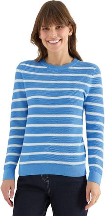 Cecil Gestreifter Pullover Fountain Blue XXL