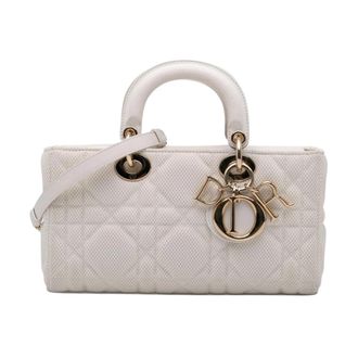 Dior Pre-owned Caro Mini Bag Perforated Canvas - - Pre-owned - Damen - Wei&szlig; - ONE SIZE