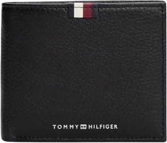 Tommy Hilfiger Th Prem Lea CC and Coin Am0am13340bds001, Portefeuille &agrave; Deux Volets Homme, Black (Black), Taille Unique