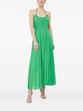 Beatrice. B robe longue à cape détachable - Vert