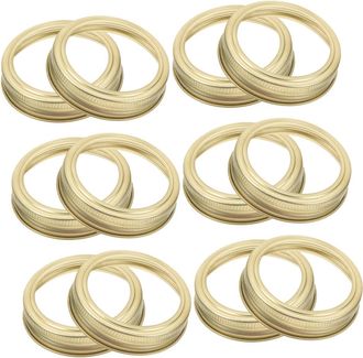 Aboofan 24 Stück Einmachringe Für Einmachgläser Mit Normaler Öffnung, Weißblech-einmachringe, Ersatz-schraubringe Für Einmachgläser, Kompatibel Mit 70 Mm Einm