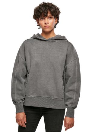 Urban Classics Damen Ladies Heavy Terry Garment Dye Hoody darkshadow, XL