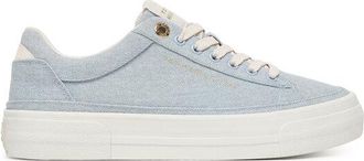 Tommy Hilfiger Sneakers Th Foxing Platform Washed Canvas FW0FW09172 Himmelblau