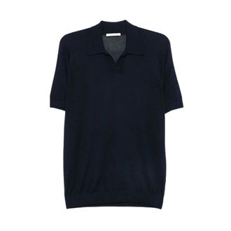 KANGRA Polo M-Manica a Martello Rasato - - Tops - Herren - Blau - M
