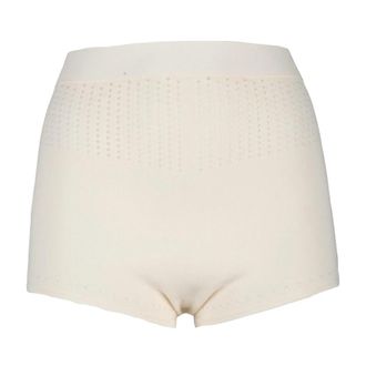 Max Mara Strickshorts mit hohem Taillenbund - - Shorts - Damen - Wei&szlig; - L