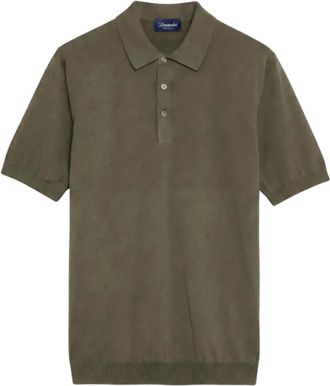 Drumohr Homme, Tops, Vert, Taille: XL Polo MM Rasato
