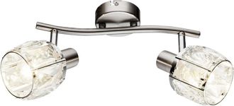 Globo Lighting Decken Lampe Glas-Kristall Leuchte Spots verstellbar Wohn Schlaf Zimmer Chrom Strahler