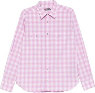 Tom Ford Check-pattern Chest-pocket Shirt