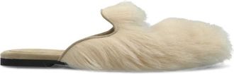 Dolce & Gabbana Femme, Chaussures, Beige, Taille: 41 EU Fur Slippers