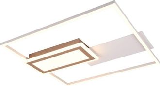 Trio Plafonnier carr&eacute; Spiro gris 50cm - R67862976