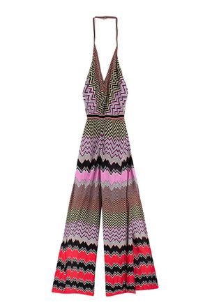 Missoni Mare Multicoloured Halterneck Split Leg Jumpsuit Size XXS
