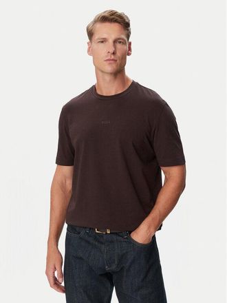 HUGO BOSS T-Shirt 50473278 Dunkelbraun Regular Fit