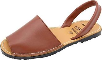Avarcashop Made in Spain - Sandales en Cuir v&eacute;ritable pour Femme - Belles Chaussures d&eacute;t&eacute;, Confortables et Pratiques Chaussures d&eacute;contract&eacute;es de Plage 201 Chocol