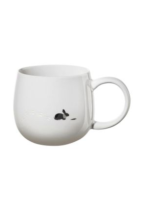 ASA Kaffeebecher Magu, Wei&szlig; Hochglanz, Keramik, Hase, 400 ml, 9.5 cm, Kaffee & Tee, Tassen, Kaffeebecher