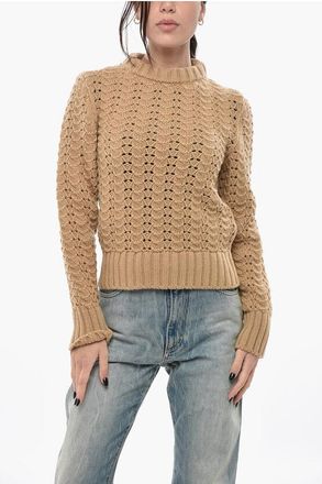 Aspesi Openwork Wool Crew Neck Sweater size 44