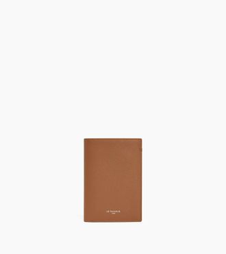 Le Tanneur Portefeuille vertical moyen mod&egrave;le zipp&eacute; 2 volets Lucien en cuir grain&eacute;
