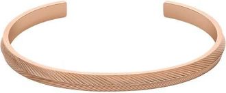 Fossil Bracelet femme en acier inoxydable avec manchette ouverte