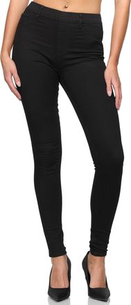 Elara Damen Highwaist Hose Gummizug DJ2278 Schwarz-38