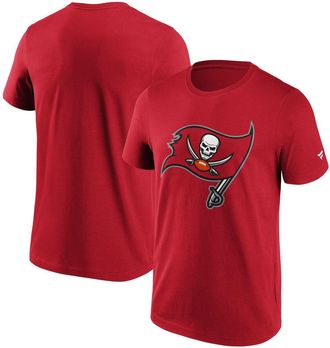 Fanatics Tampa Bay Buccaneers Logo M&auml;nner T-Shirt rot L 100% Baumwolle NFL, Sport