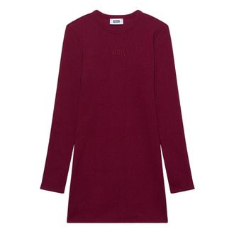 GCDS Logo Rippstrick-Minikleid - - Dresses - Damen - Rot - XS