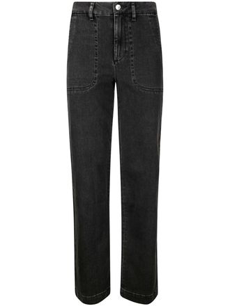 A.P.C. Ausgeblichene Straight-Leg-Jeans - Schwarz
