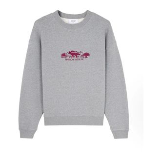Maison Kitsun&eacute; Sweatshirt mit gesticktem Logo - - Sweatshirts & Hoodies - Herren - Grau - XL