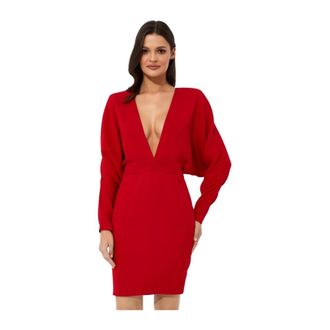 Alexandre Vauthier Femme, Robes, Rouge, Taille: 36 FR Robe rouge à col en V