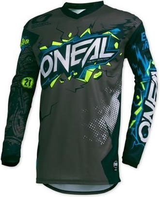 O'Neal | Maillot Motocross Manches Longues | Enfants | MX MTB Mountainbike Enduro | Protection Coudes Cousue, col V, mat&eacute;riau Respirant | Maillot Element You