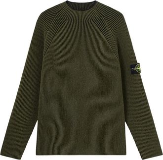 Stone Island Rundhals-Strickware - - Knitwear - Herren - Gr&uuml;n - M