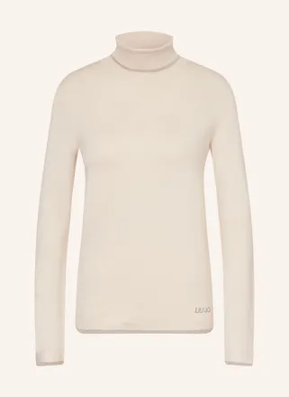 Liu Jo Liu Jo Rollkragenpullover Mit Glitzergarn weiss