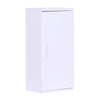 Relaxdays H&auml;ngeschrank Bad, 2 F&auml;cher, HxBxT: 62 x 30 x 21 cm, Verstellbarer Einlegeboden, Badschrank schmal, MDF, wei&szlig;