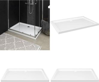 vidaXL Duschtasse abs Rechteckig Wei&szlig; 80x110 cm - Duschwanne - Duschwannen - Home & Living - Wei&szlig;