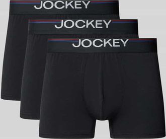 Jockey Slim Fit Trunks mit Logo-Stitching im 3er-Pack