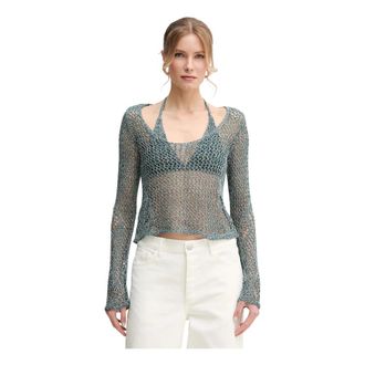 Pinko Pinko - Haut en maille Denali - Femme - Blouses et Chemises - Vert - Taille: 40 FR