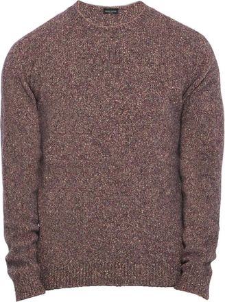 Roberto Collina Homme, Pulls, Violet, Taille: 2XL Tricot &agrave; col rond