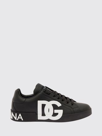 Dolce & Gabbana Baskets Portofino en cuir de veau avec monogramme DG