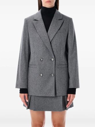 A.P.C. blazer &agrave; boutonni&egrave;re crois&eacute;e - Gris