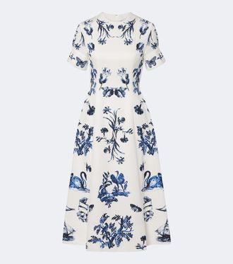 Erdem Midikleid aus einem Baumwollgemisch