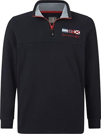 Jan Vanderstorm Homme Sweatshirt Polaire Sietse Bleu Foncé, 7XL (XXXXXXXL) - 80/82