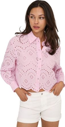 Only Damen Onlvalais L/S Shirt WVN Noos Langarmshirt Mit &Uuml;berschnittenen Schultern, Pink Lady, XX-Large