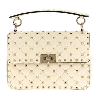 Valentino Garavani Medium Nappa Rockstud Spike Bag - - Bags - Damen - Wei&szlig; - ONE SIZE