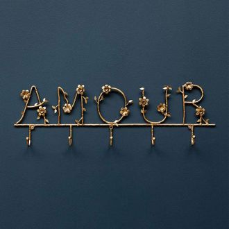 Chehoma Chehoma - Porte manteau mural Amour fleuri 19x59x5cm