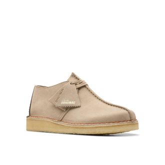 Clarks Desert Trek Wildleder Herren Schn&uuml;rschuhe In Beige