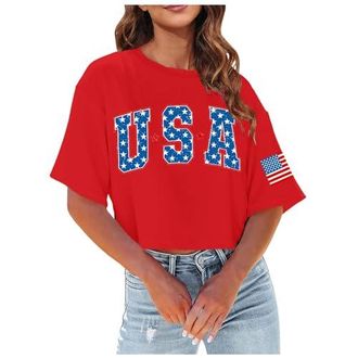 Generic Haut court d&eacute;t&eacute; graphique &agrave; manches courtes tendance athl&eacute;tique coupe ample d&eacute;contract&eacute; 2025 demi-chemises habill&eacute;es pour sortir T-shirts mignons pour