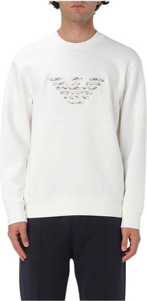 Emporio Armani Homme, Sweatshirts et sweats à capuche, Blanc, Taille: S Collection Pulls Blancs